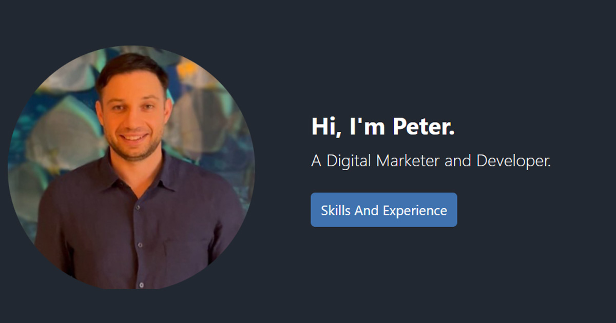 A Digital Marketer & Developer - Peter Stavrou